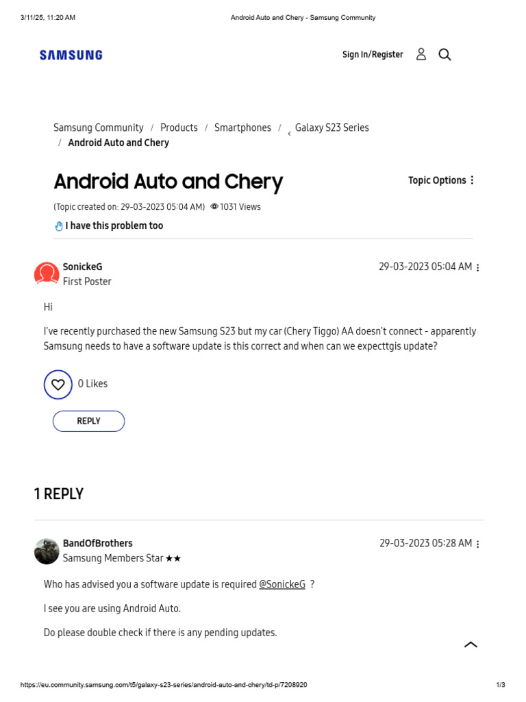 Android Auto and Chery - Samsung Community | PDF | Android (Operating ...