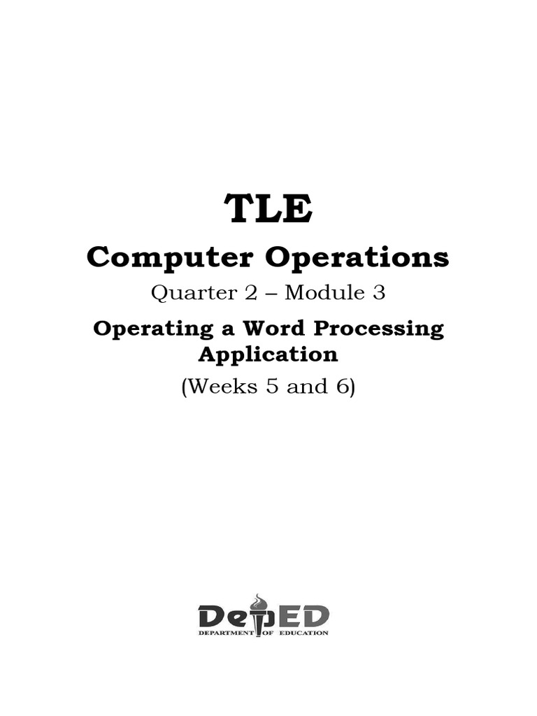 TLE_ICT9_PC Operations_ Q2_Module3_Week5-6.Passed (2) | PDF | Word ...