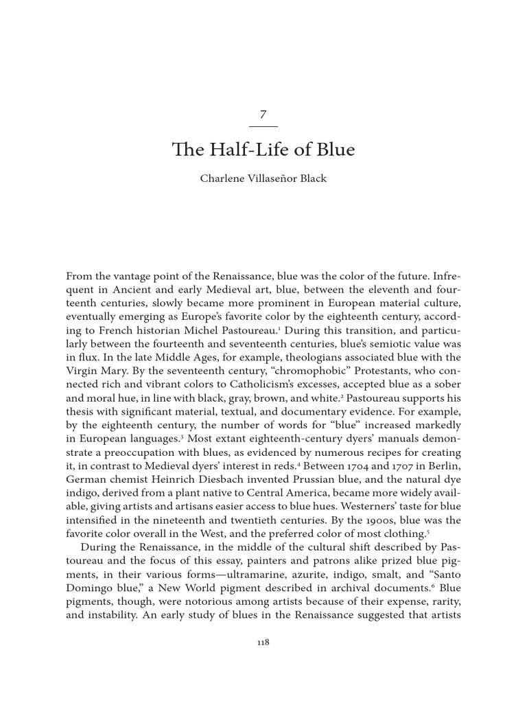 Renaissance Futurities 8 The Half Life of Blue | PDF