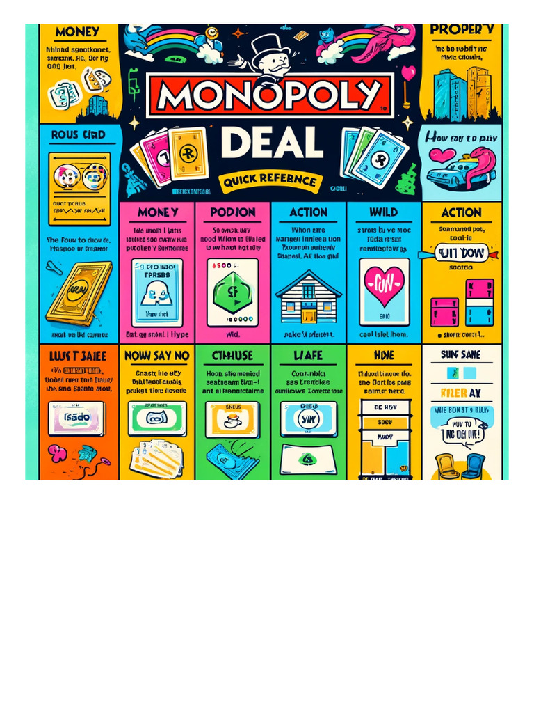 Monopoly Deal Quick Reference | PDF