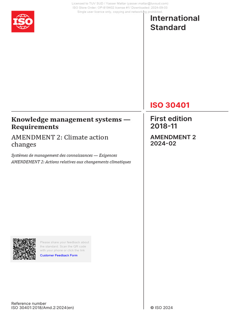 ISO 30401 2018 Amd 2 2024 (En) | PDF | International Organization For Standardization