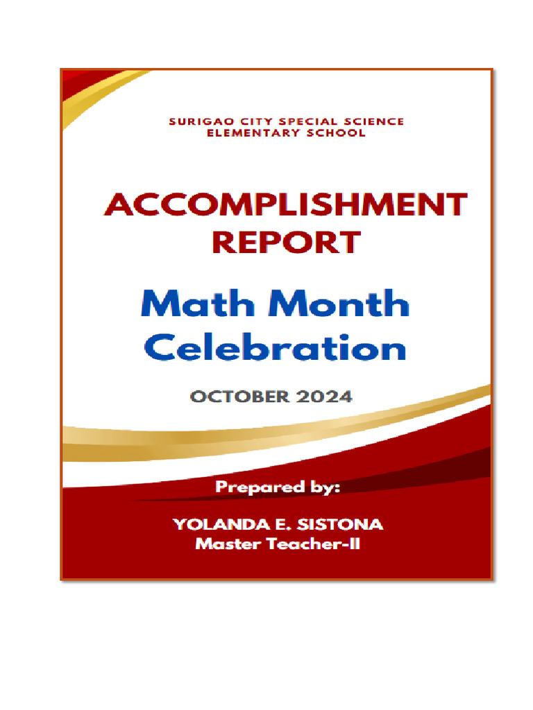 Accomplishment Report - Math Month | PDF | Mathematics | Geometry