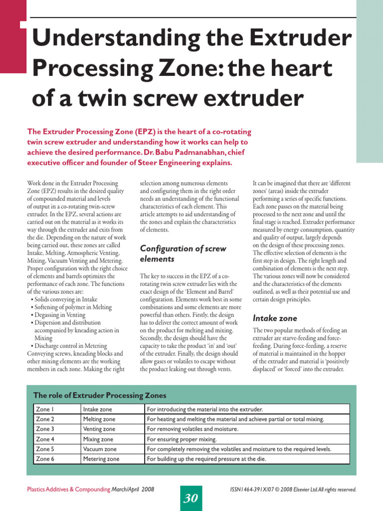 Understanding The Extruder Processing Zone The Heart of A Twin Screw ...
