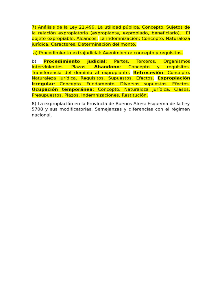 Procedimiento Judicial Abandono Retrocesión Expropiación Irregular ...