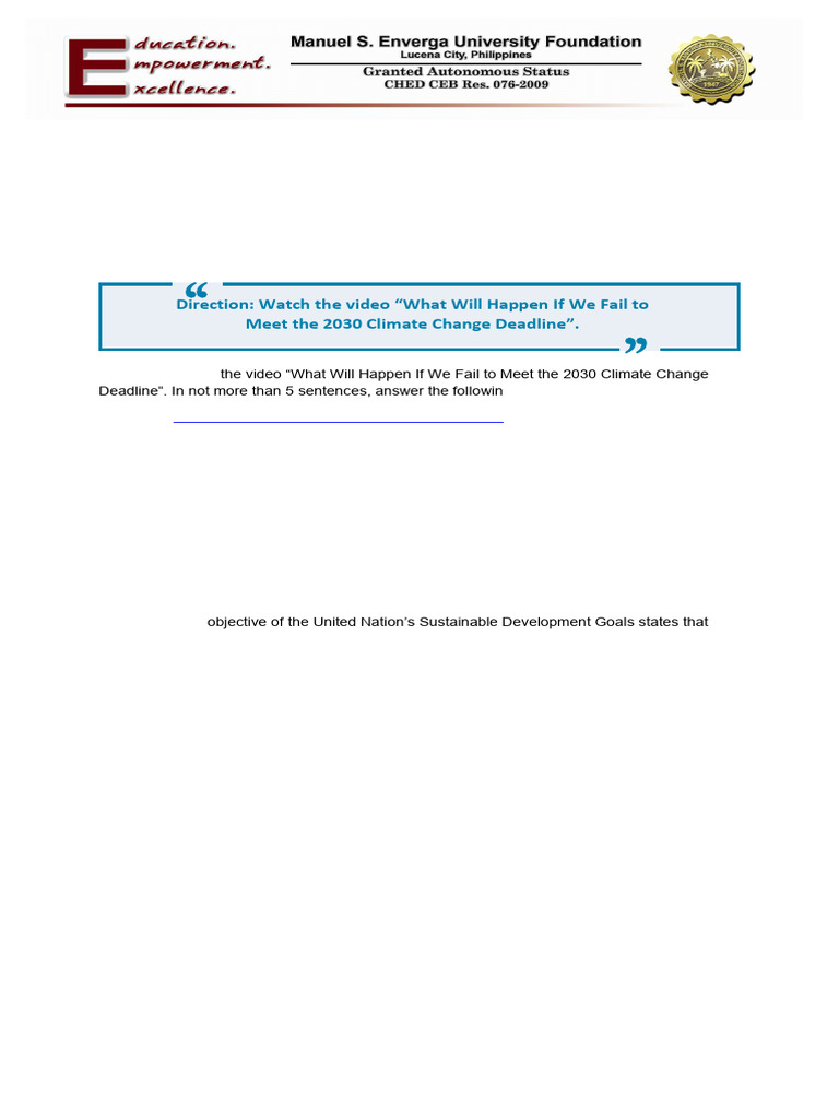 Epsc Science Activity 2 | PDF | Climate Change | Climate Change Mitigation