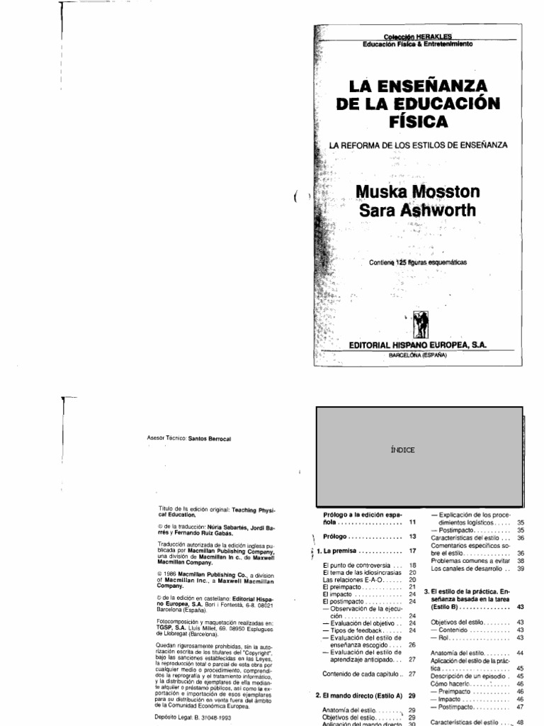 Libro Completo de Muska Mosston | Maestros | Creatividad