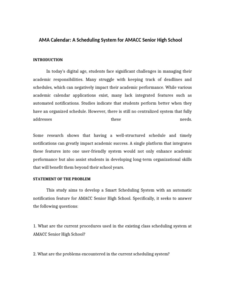 AMA Calendar Manuscript (1) | PDF | Usability | Computing