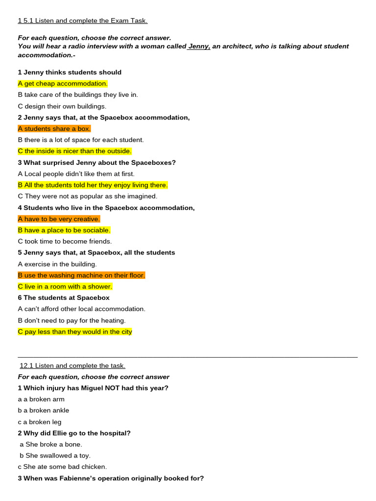 Listening Skills Practice - b1+ | PDF