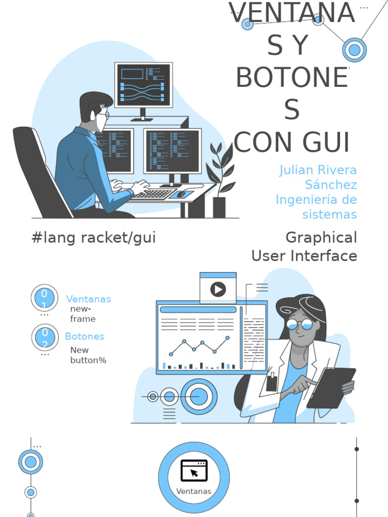 Ventanas y Botones Con GUI | PDF | Ventana (informática) | Interfaces ...
