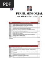 Perfil Sensorial Adultos Español | PDF
