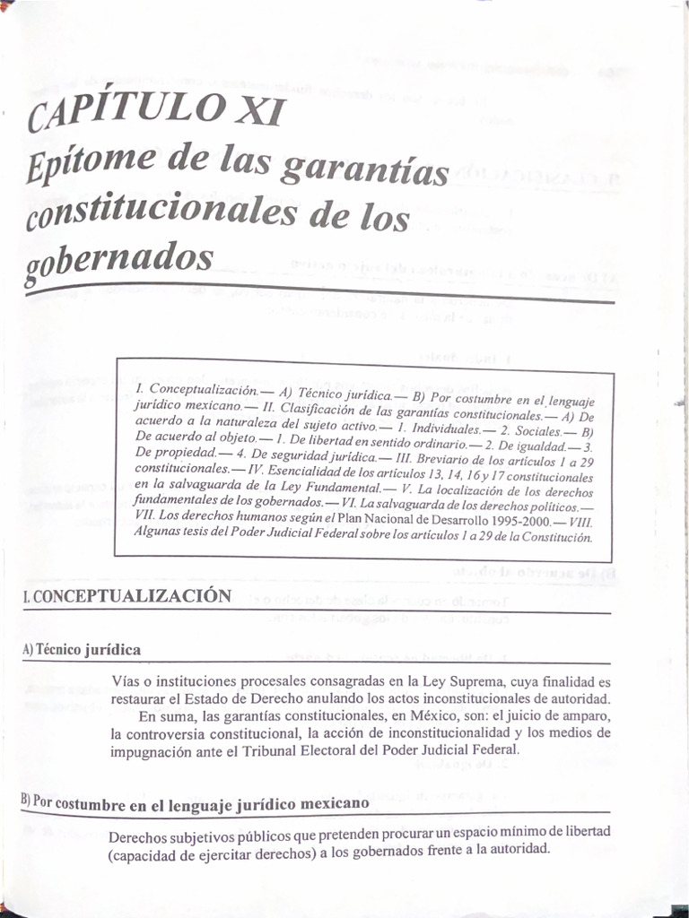 Capítulo 11 Derecho Constitucional Mexicano | PDF