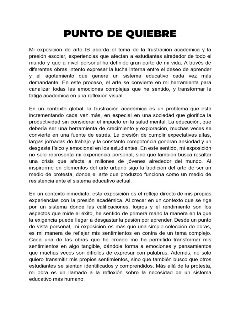 Arte y Frustración Académica | PDF