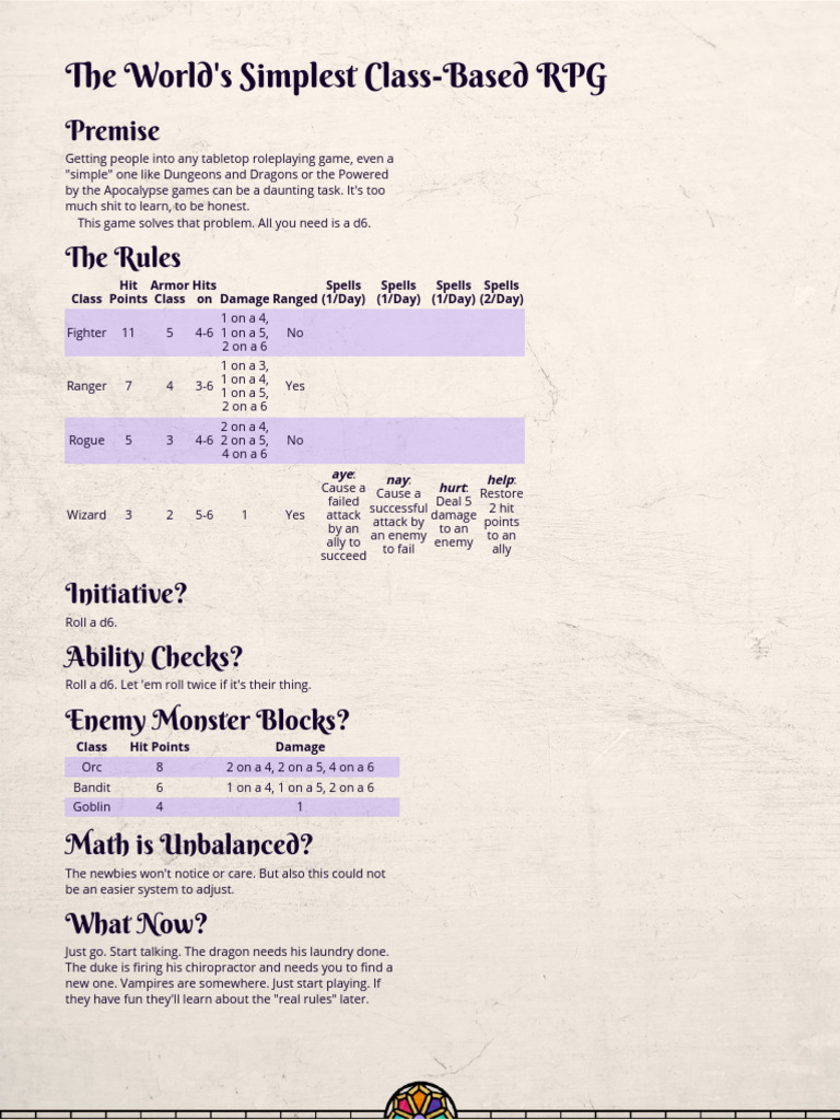 @INTRO-World's Simplest D6 RPG - GM Binder | PDF | Role Playing Games ...