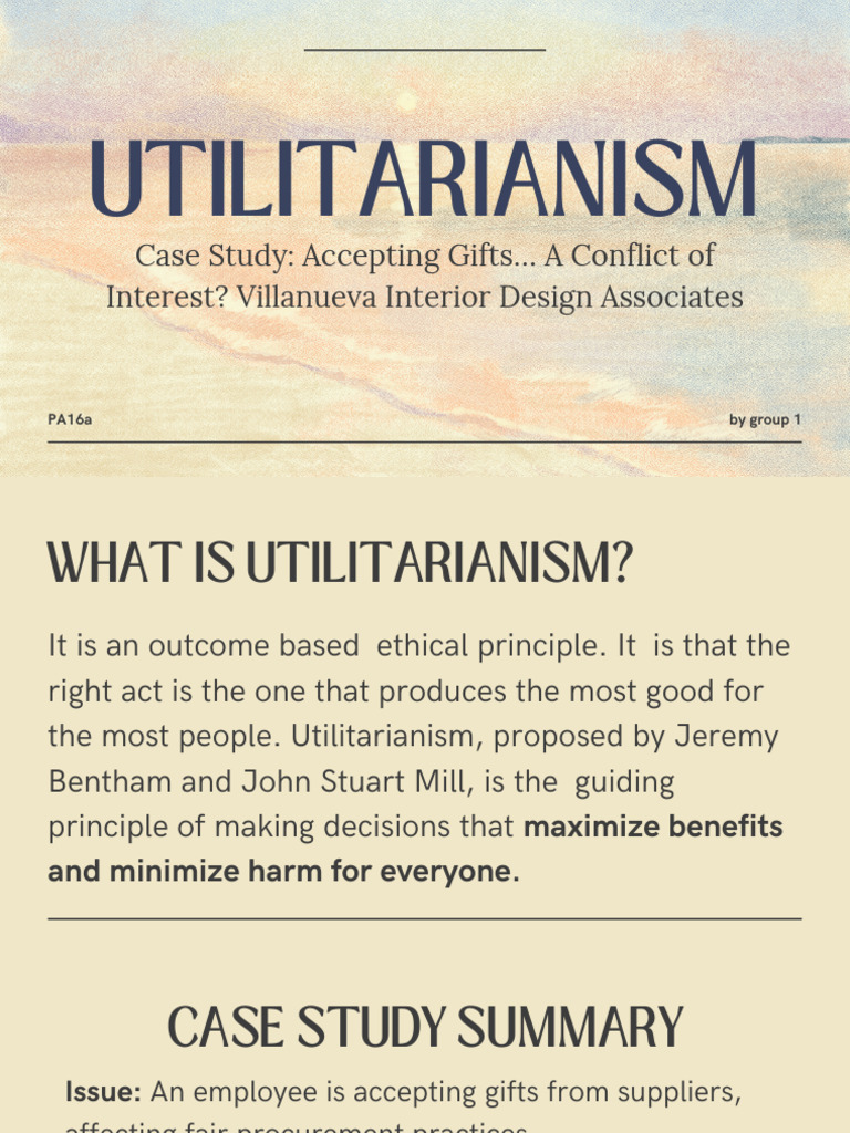 Utilitarianism in Gift Acceptance Ethics | PDF | Utilitarianism | Business