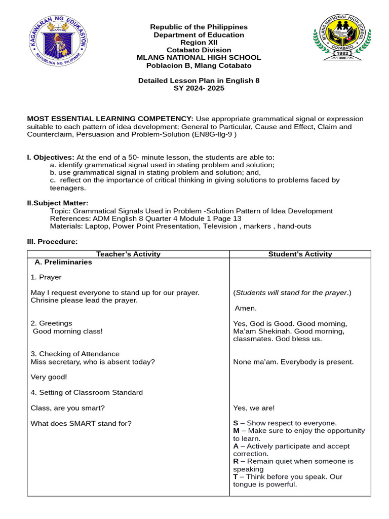 Final Demonstration Lesson Plan | PDF | Persuasion | Lesson Plan