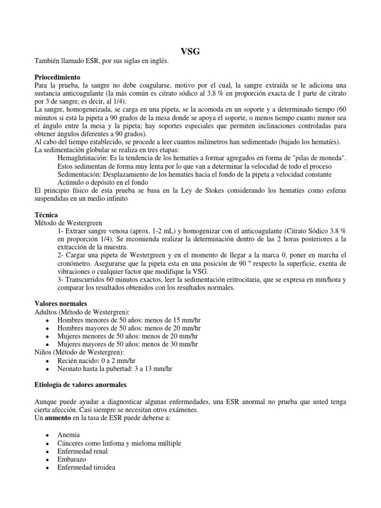 VSG | PDF | Inmunología | Rtt