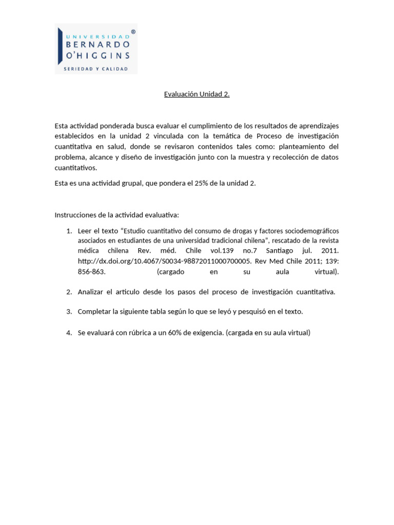 EVALUACIÓN Unidad 2 (1) | PDF