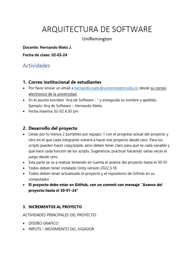 UniRem ArqSoft Clase 020224 | PDF | Pruebas de software | Software