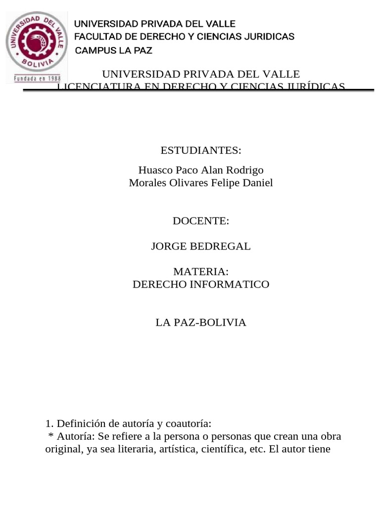 ley de autoria y co autoria | PDF | Autor | Justicia