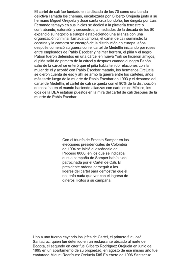 Cali Cartel | PDF | Comercio ilegal de drogas | Miembros de ...