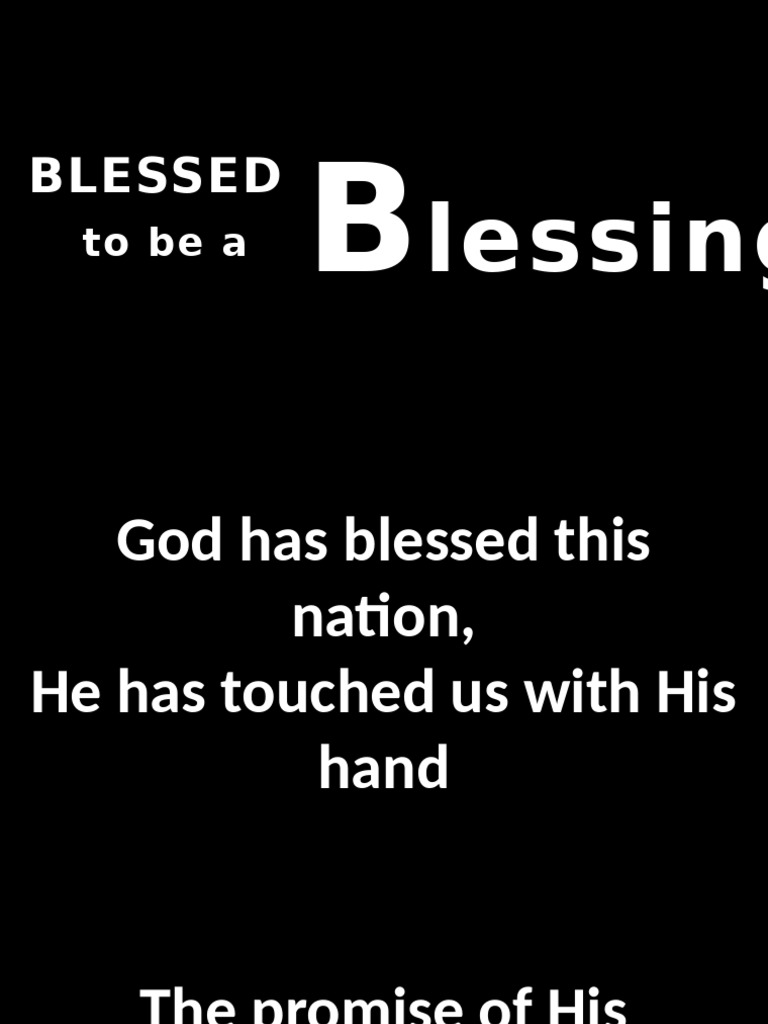 Blessed to Be a Blessing: A Call to Serve | PDF