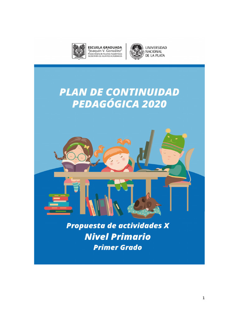 Plan de Continuidad Pedagogica-27 de Octubre-1er Grado | PDF | Color | Azul