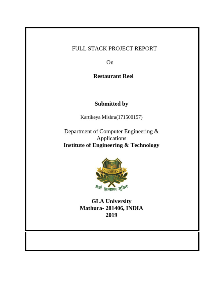Kartikeya Full Stack Project Report | PDF | World Wide Web | Internet & Web