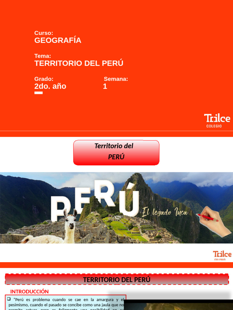 Geografía del Territorio Peruano | PDF | Perú | América del Sur