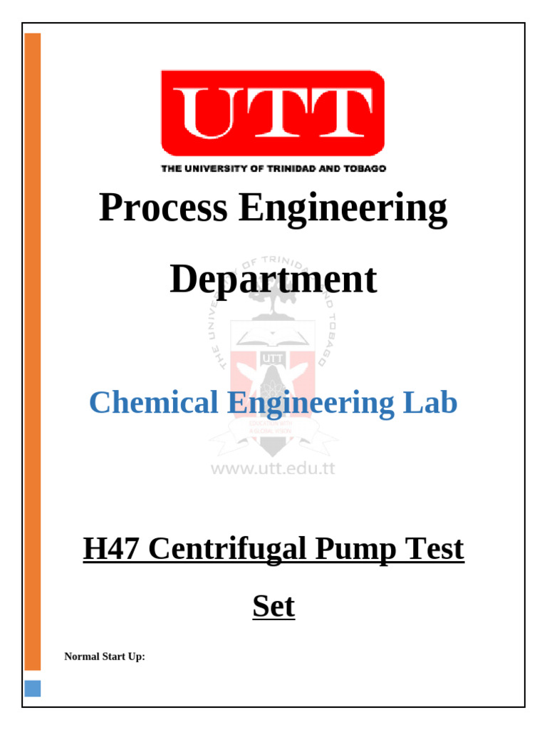 Centrifugal Pump Lab New UTT Script | PDF | Pump | Valve