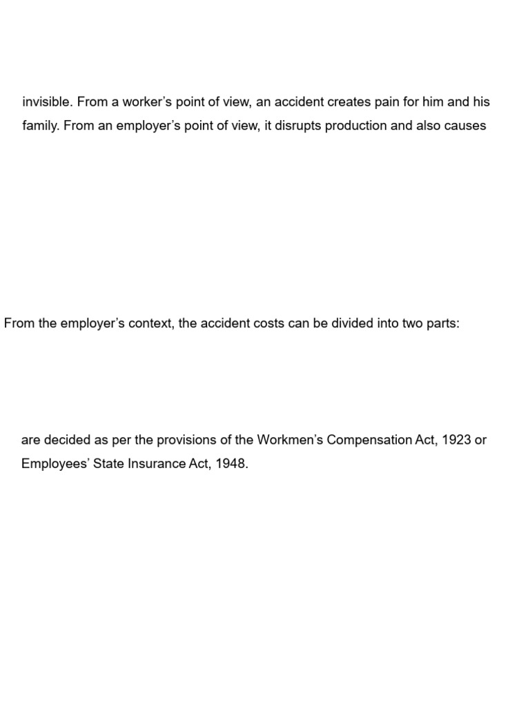 Accident Cost 1 | PDF | Employment | Workers' Compensation