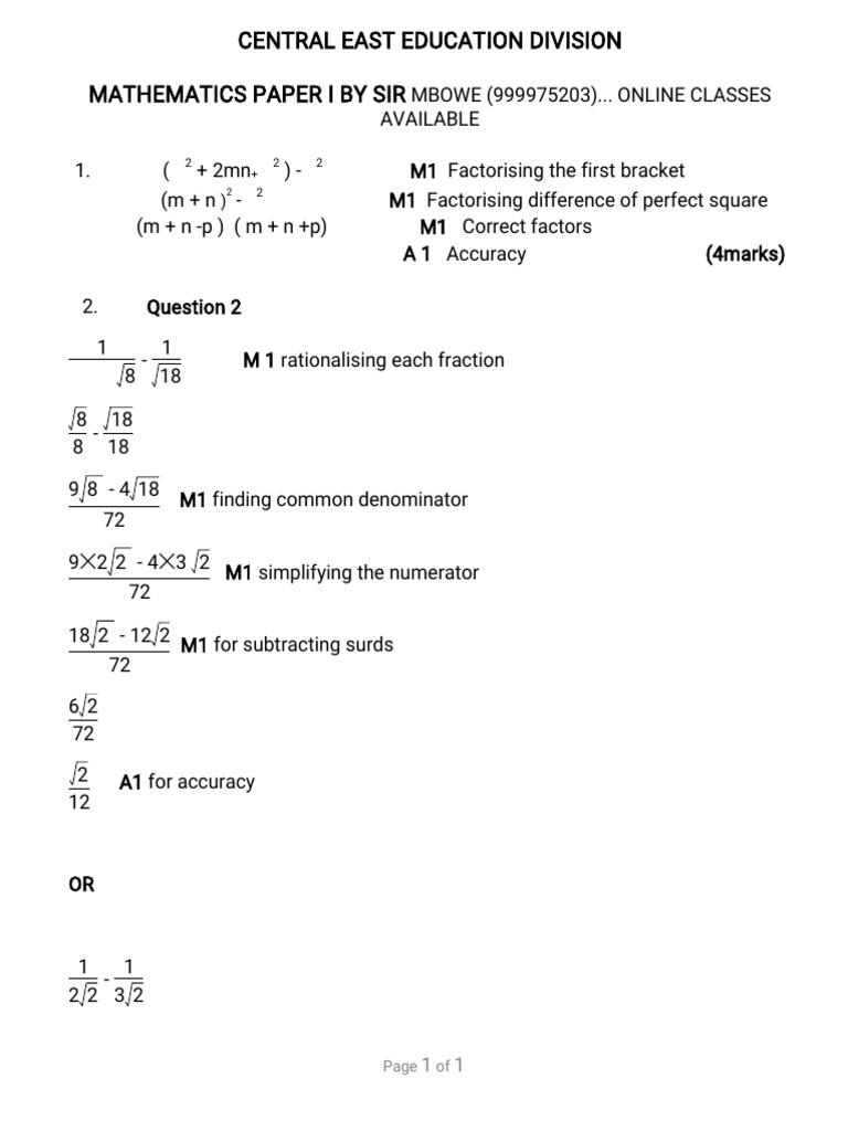 CEED 2024 Mathematics Solutions | PDF