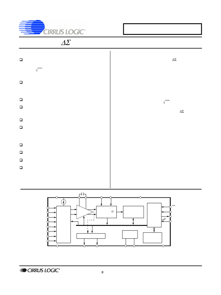 24-Bit Adcs Ultra-Low-Noise PGIA: CS5532/34-BS | PDF | Analog To ...