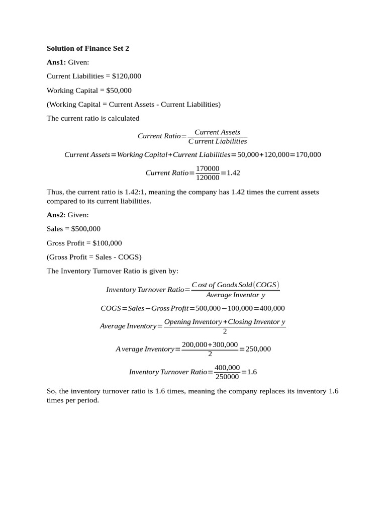 Finance Solutions and Calculations Guide | PDF | Present Value | Bonds (Finance)