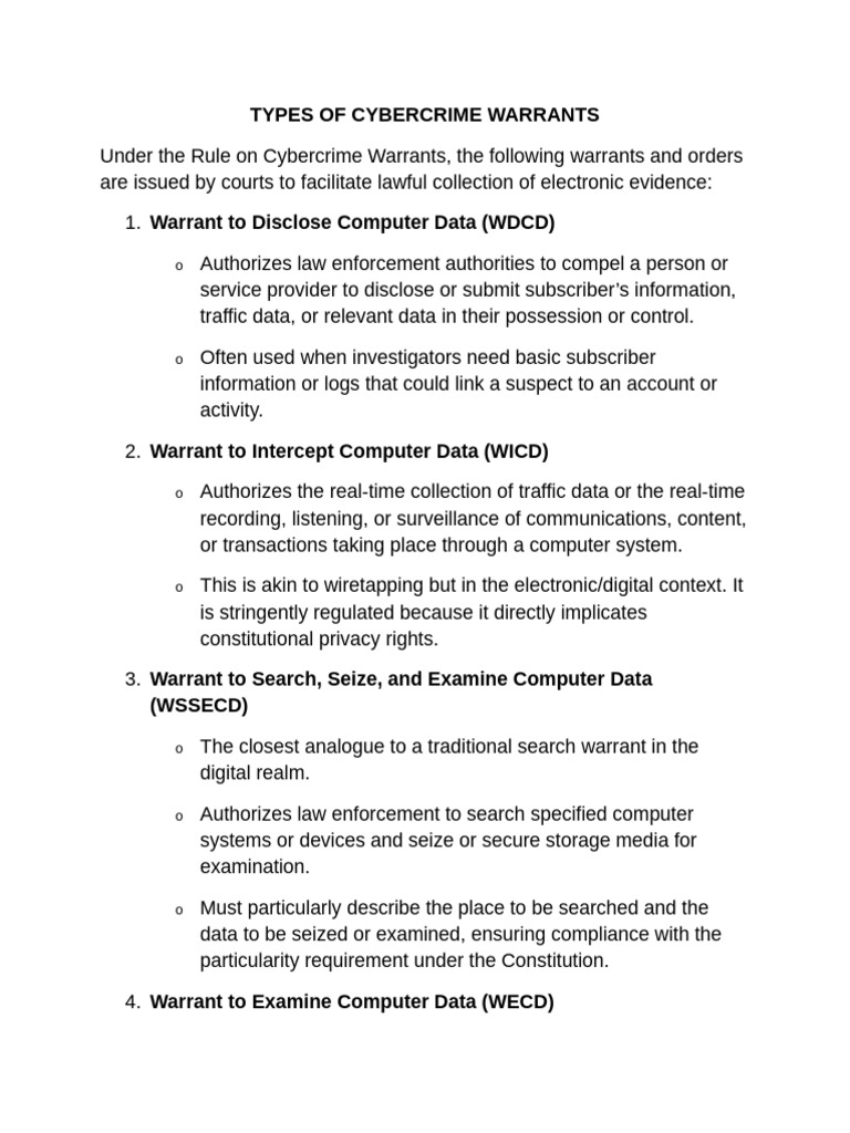 Rule On Cybercrime Warrants Explained | PDF | Search Warrant | Probable Cause