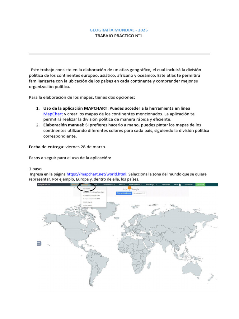 Trabajo Pr-Ctico N-1 Geo Mundial | PDF