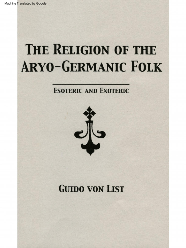 The Religion of The Aryo Germanic Folk by Guido Von List | PDF | Teosofía