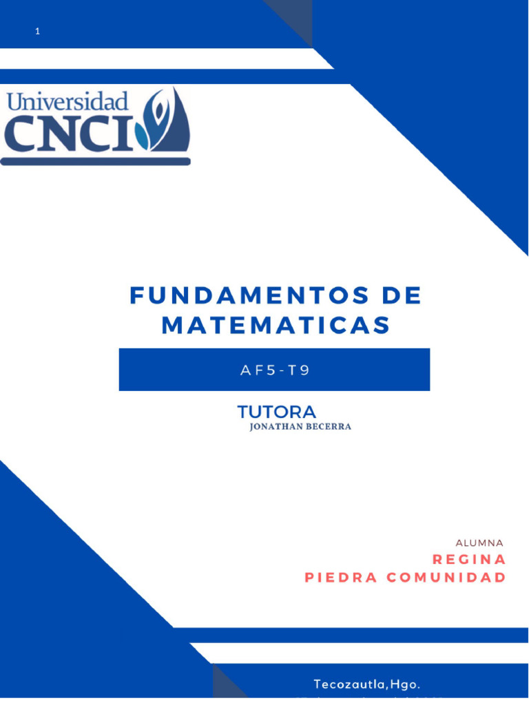 Af5-t9 Fundamentos de Matematicas | PDF