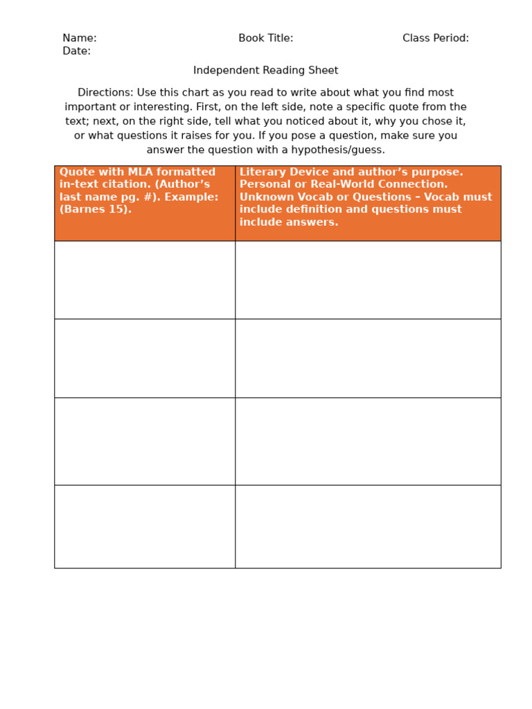 Independent Reading Sheet - Bonds | PDF