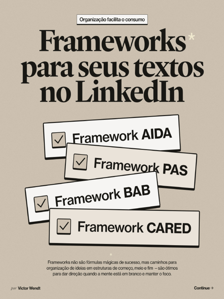 Frameworks de Conteúdo - Por Victor Wendt | PDF