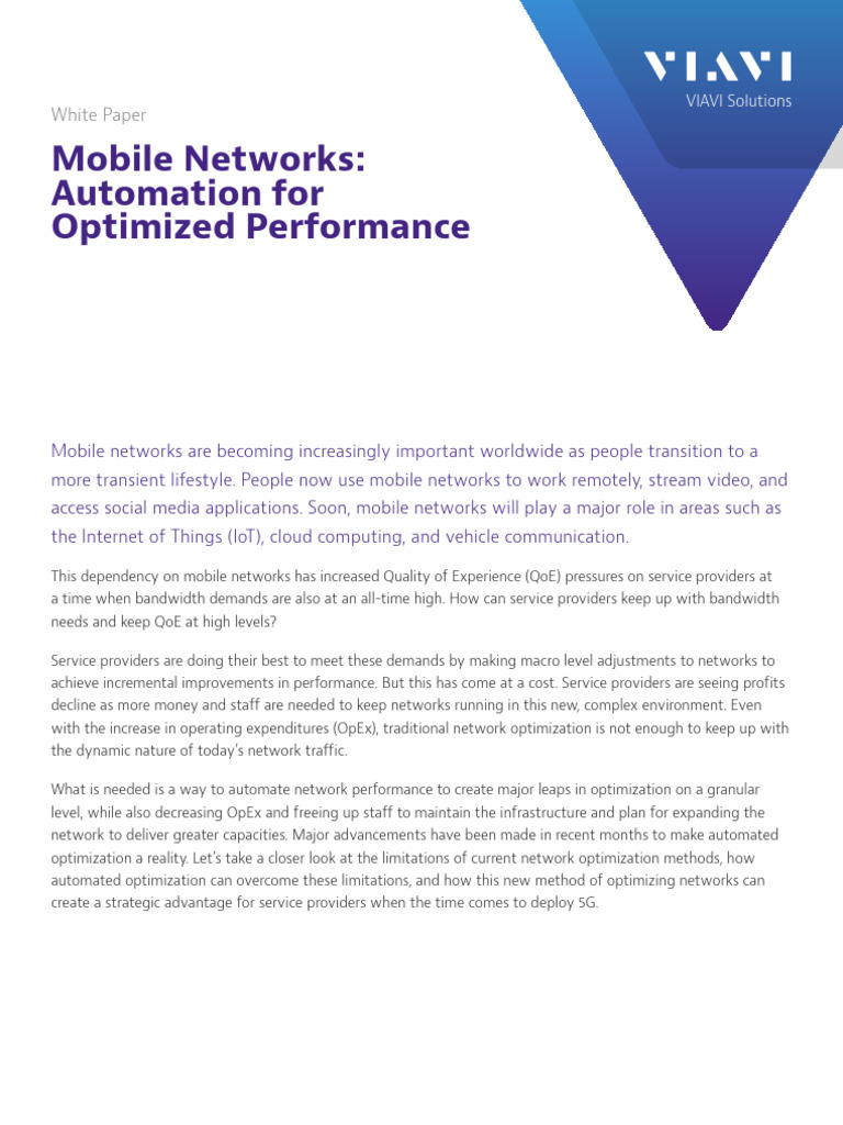 Subscriber Centric Automated Optimization White Paper | PDF | Program ...