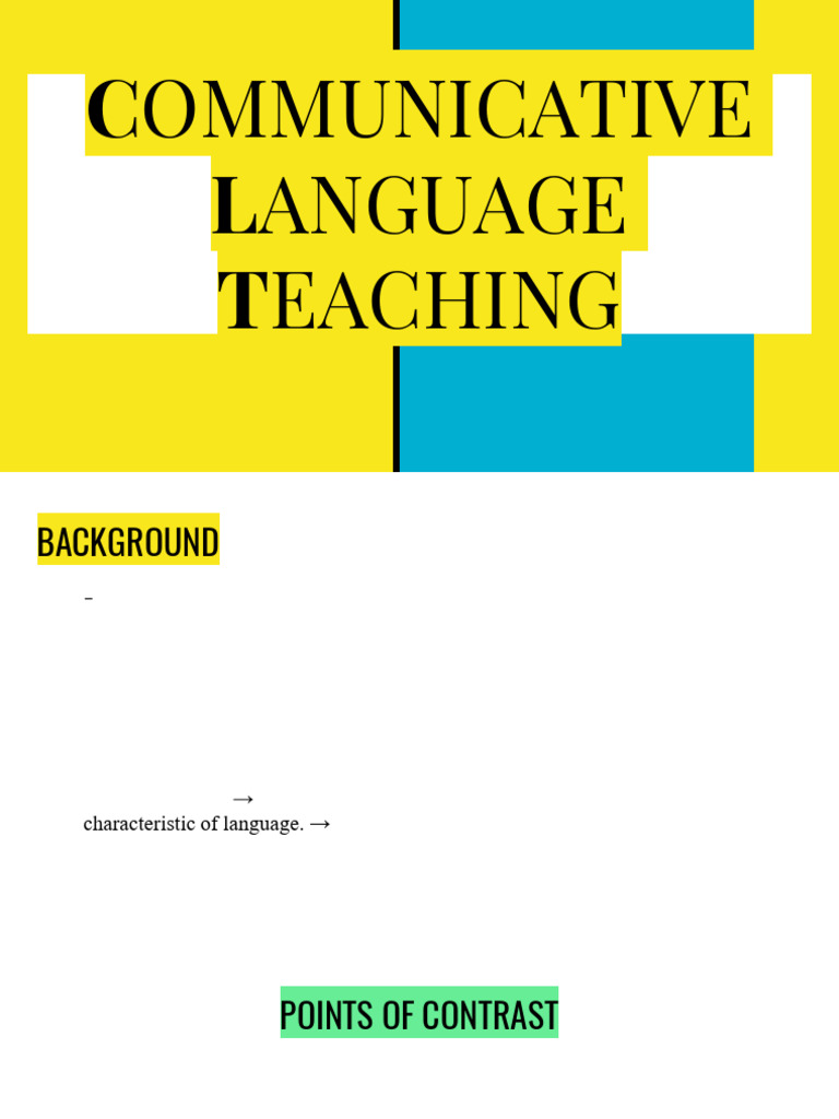 Overview of Communicative Language Teaching | PDF | Language Education ...