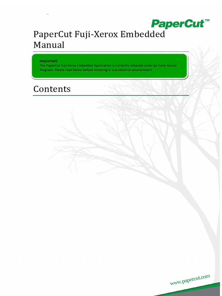 PaperCut MF Fuji Xerox Embedded Manual | PDF | Computing | Computer Science