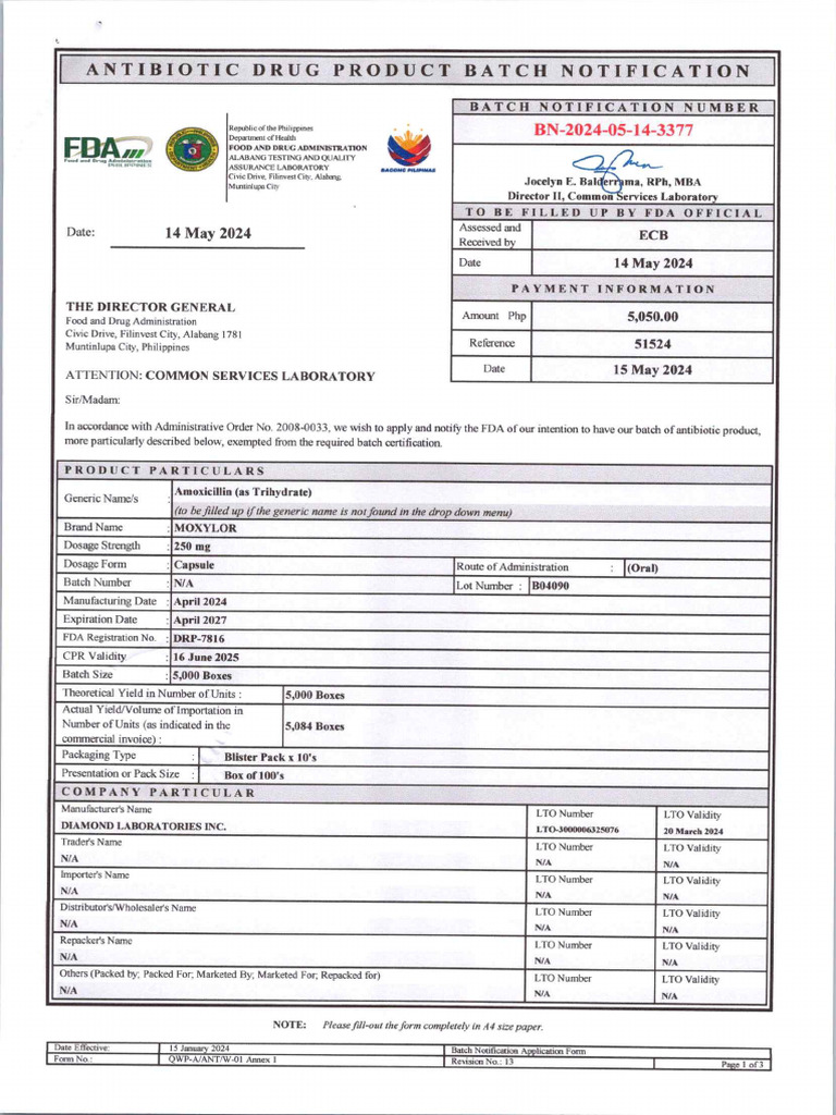 Moxylor BN B04090 | PDF