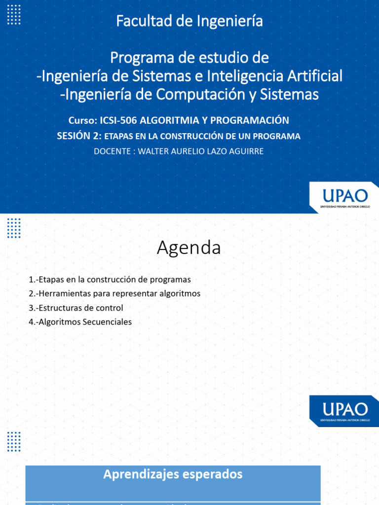 PPT-ALGOYPROG-ALGOYPROG-Clase N°-2-Etapas en La Construccion de Un Programa - REV | PDF ...