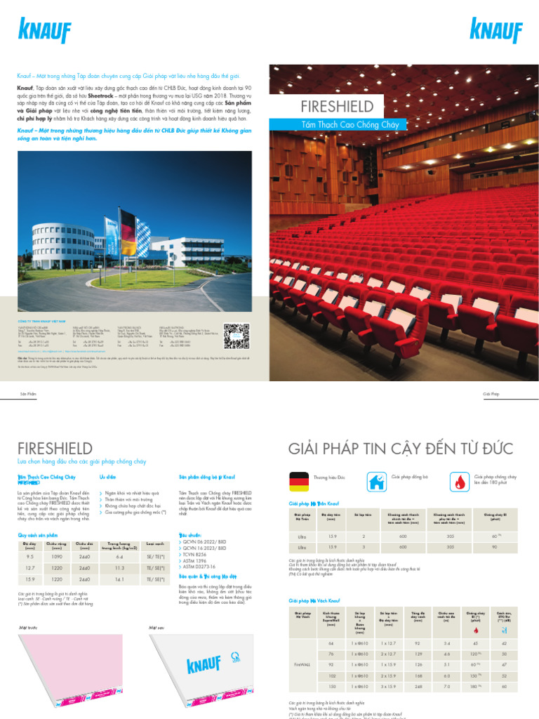 Tam Chong Chay Knauf FireShield Brochure | PDF