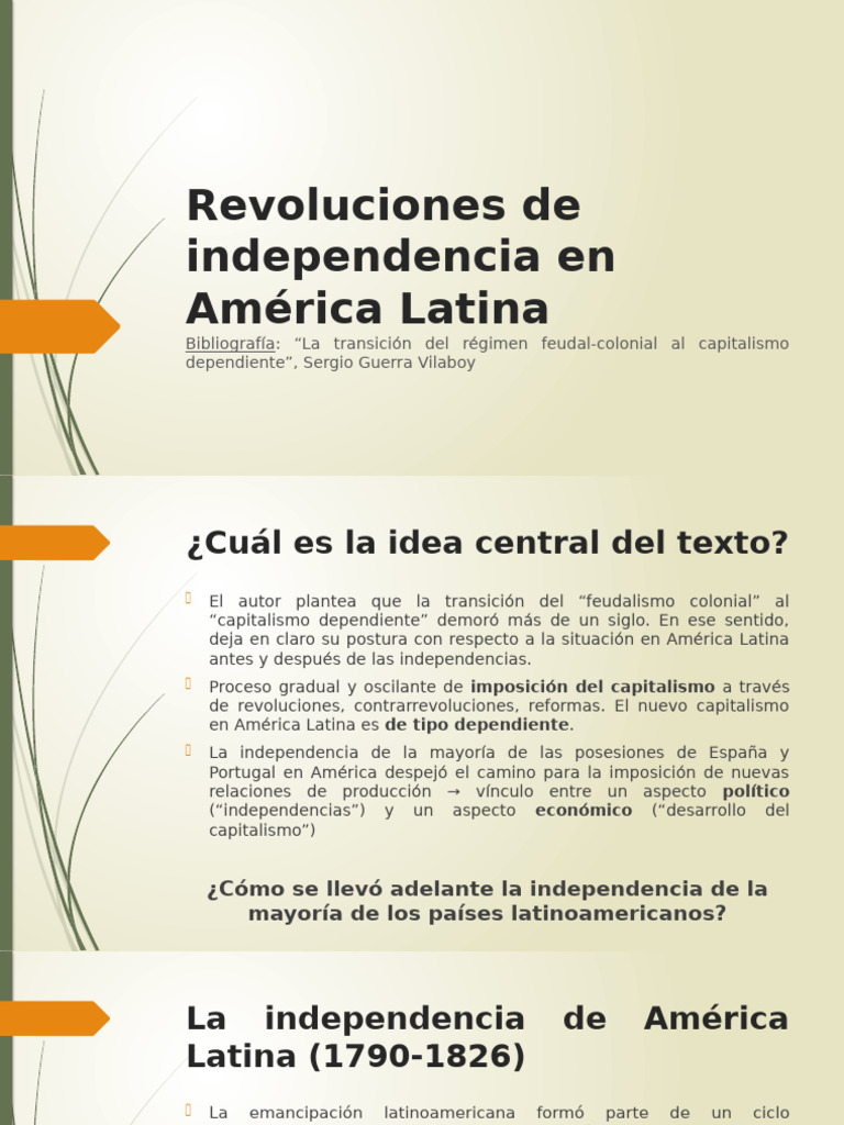 Revoluciones de Independencia en América Latina | PDF | America latina ...