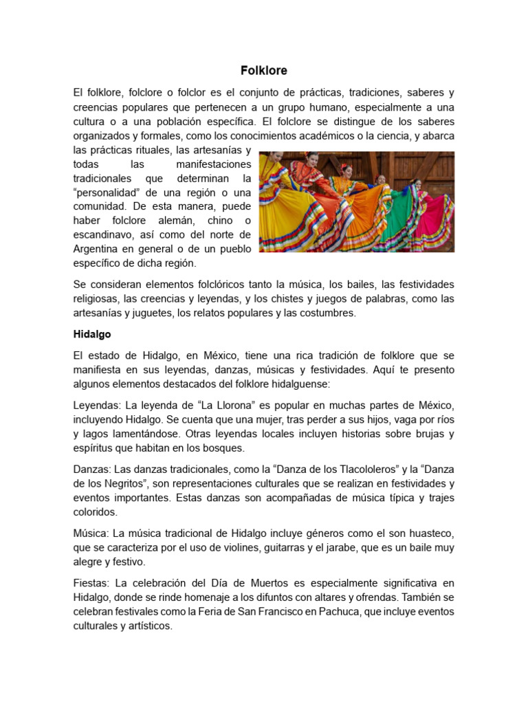 Folklore de México: Tradiciones y Culturas | PDF | Folklore | México