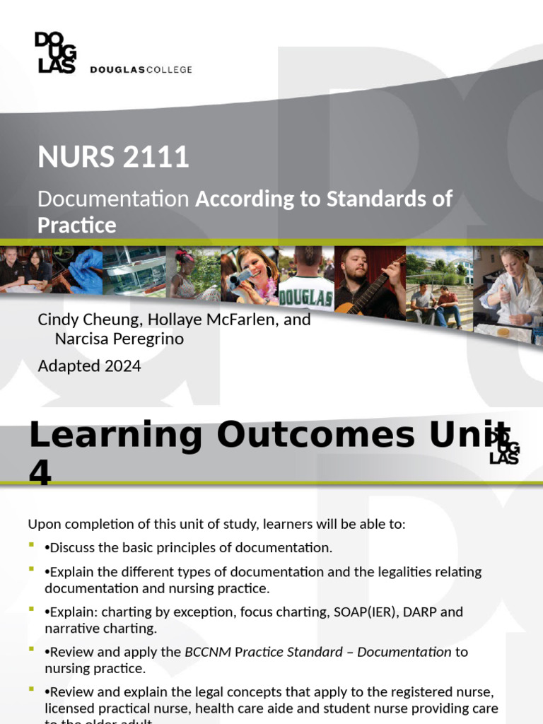 Nursing Documentation Standards Guide | PDF | Nursing | Health Care