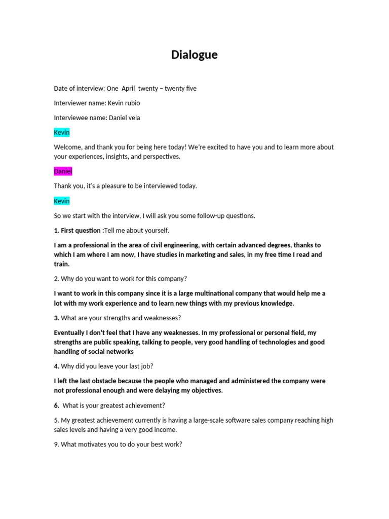 Dialogue Pdf
