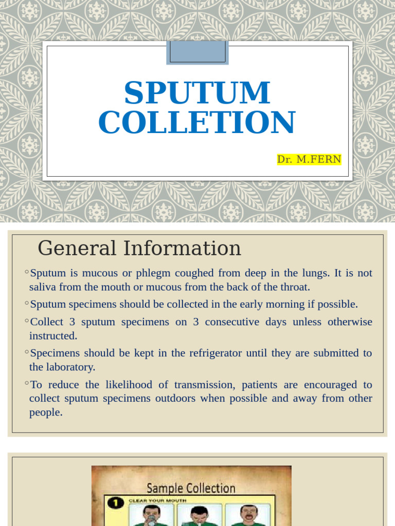 Sputum Collection Guidelines and Procedure | PDF
